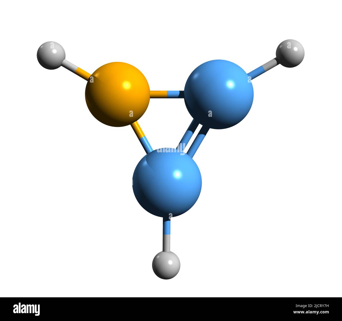 3D image of 1H azirine skeletal formula - molecular chemical structure ...