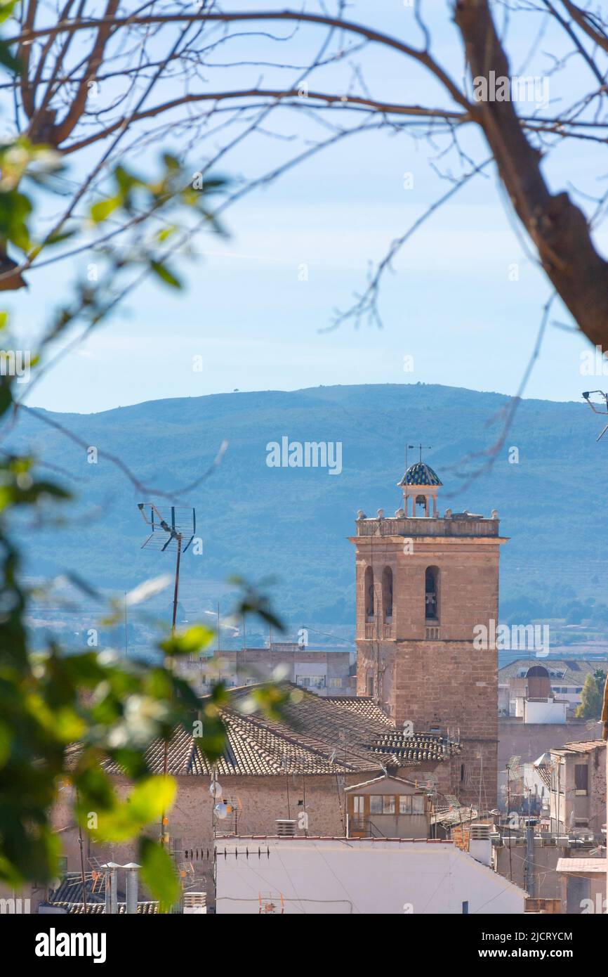 Segorbe, Castellon, Spain. Bell tower of the Cathedral basilica, gothic ...