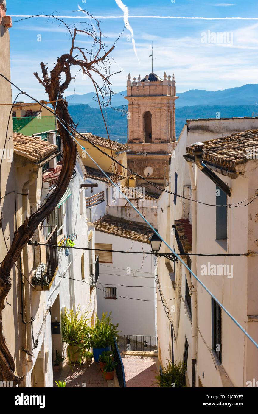 Segorbe, Castellon, Spain. Bell tower of church of San Joaquin and ...