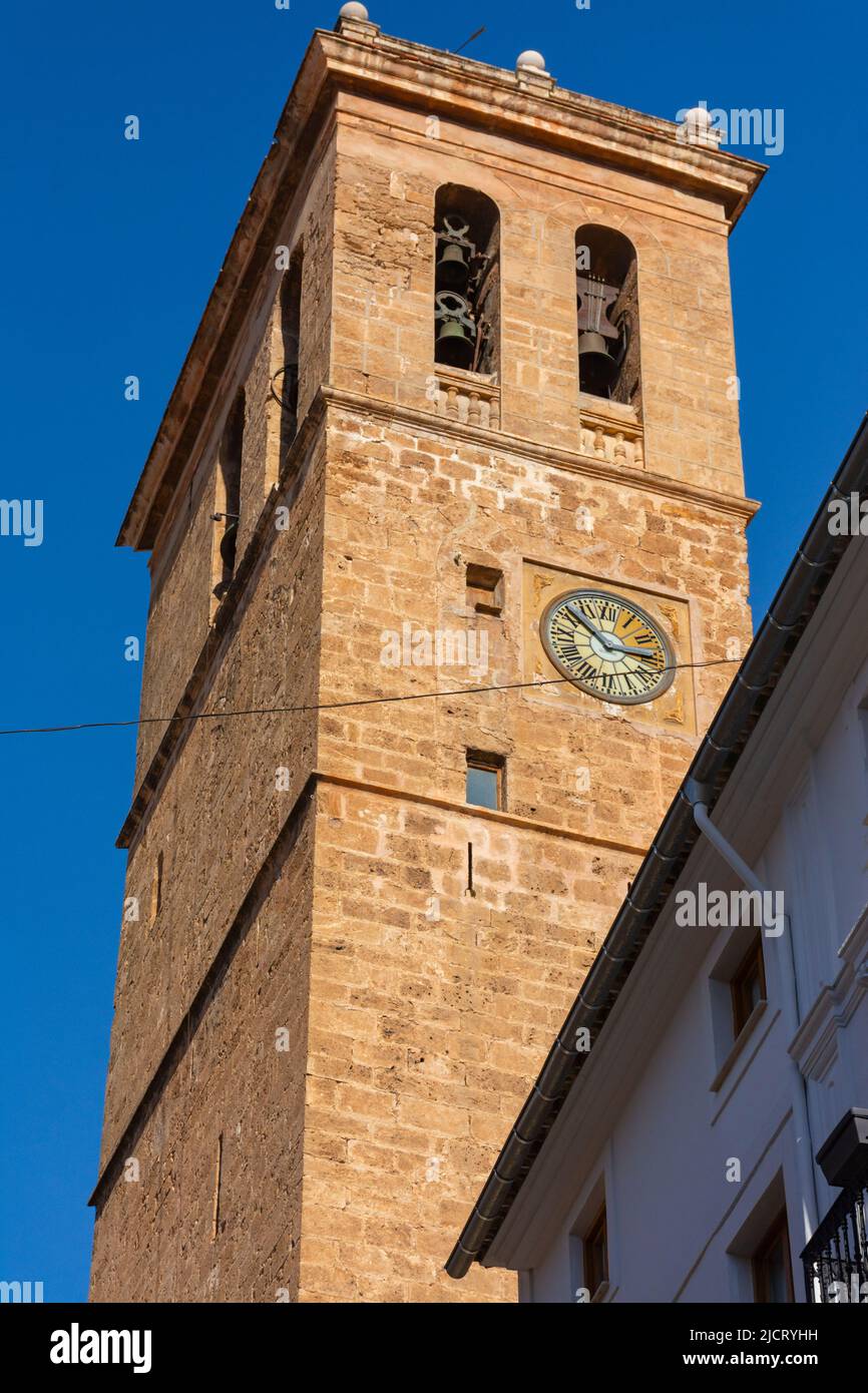Segorbe, Castellon, Spain. Bell tower of the Cathedral basilica, gothic ...
