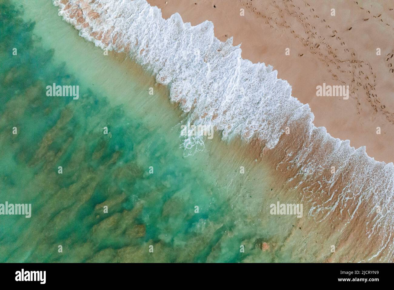 Top down ocean view from drone of Oahu, Hawaii Stock Photo - Alamy