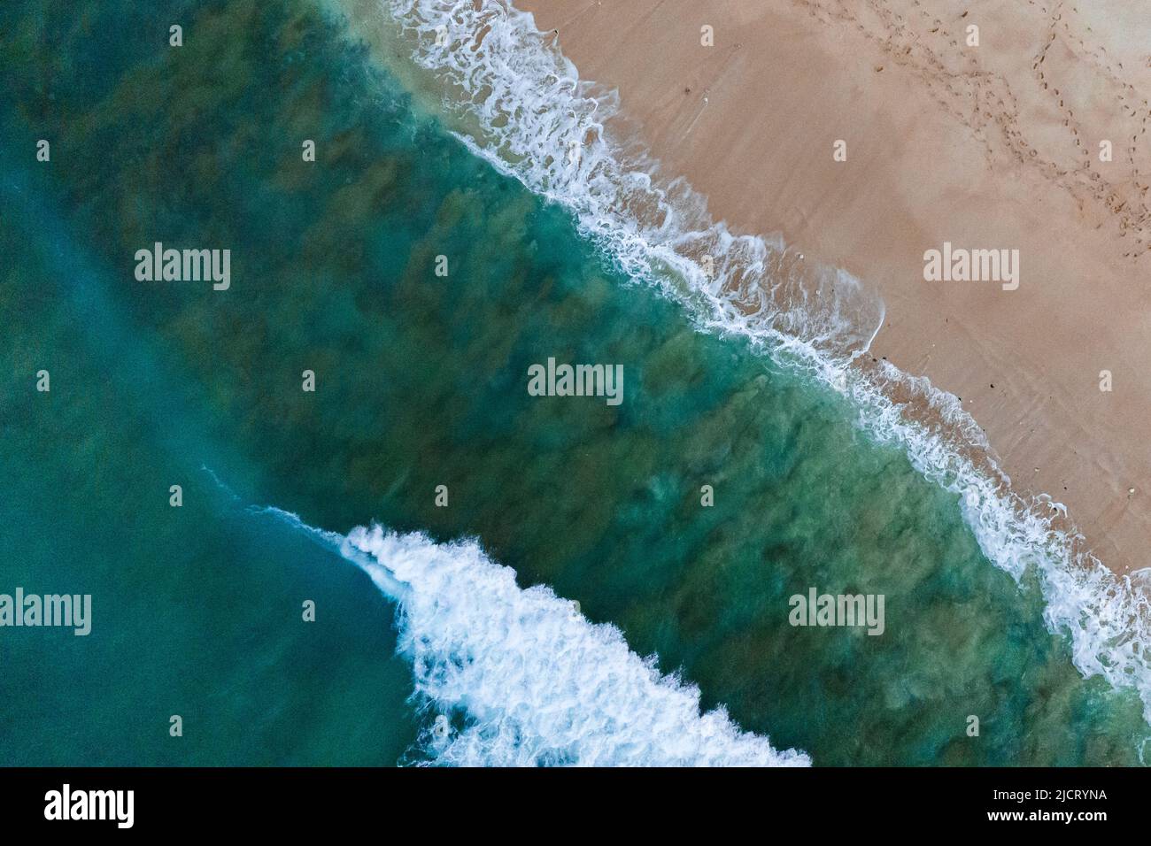 Top down ocean view from drone of Oahu, Hawaii Stock Photo - Alamy