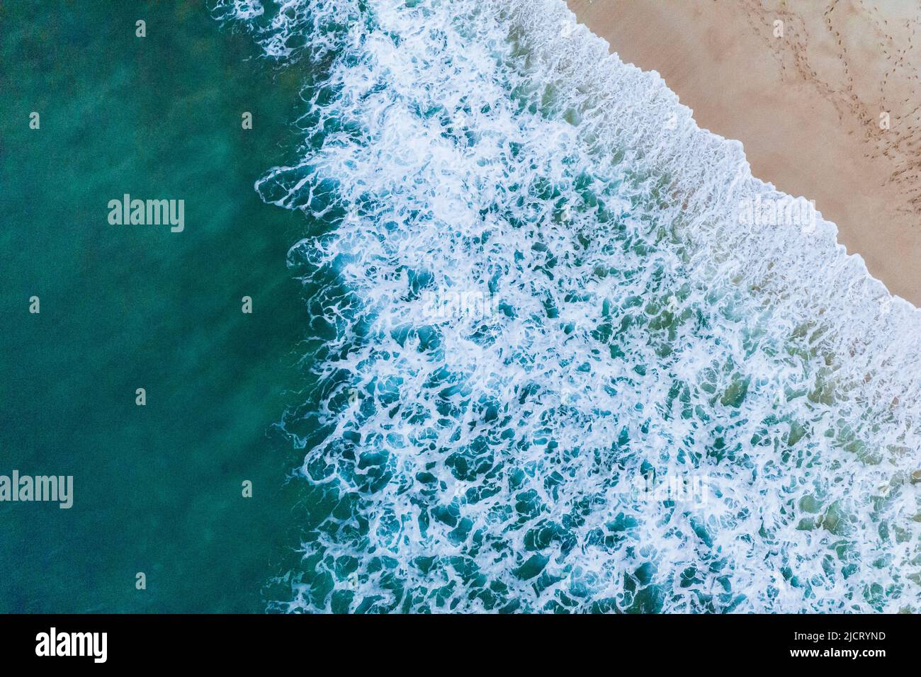 Top down ocean view from drone of Oahu, Hawaii Stock Photo - Alamy