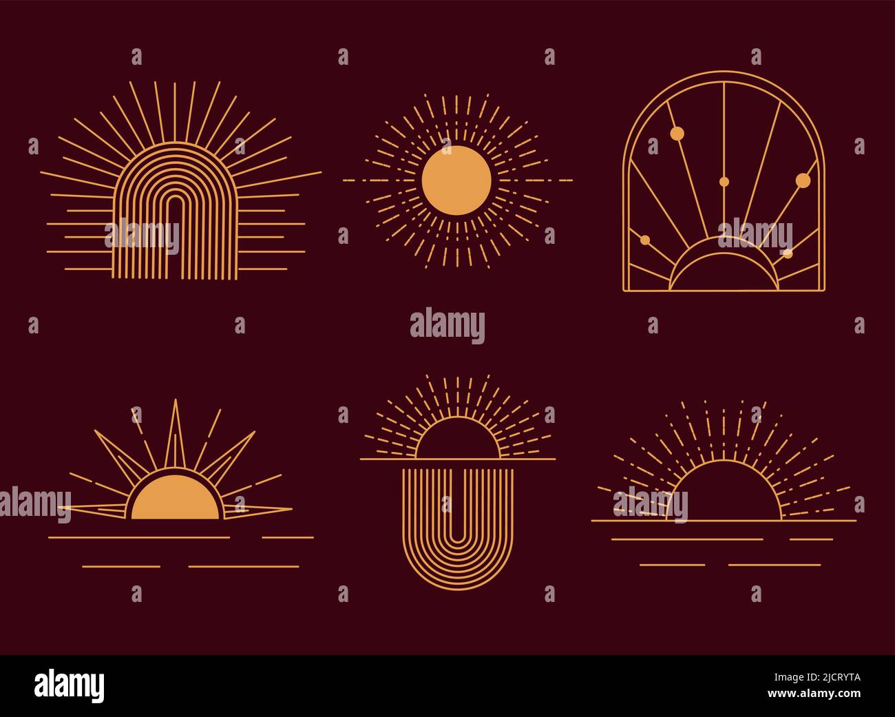 Set of boho logos Stock Vector Image & Art - Alamy