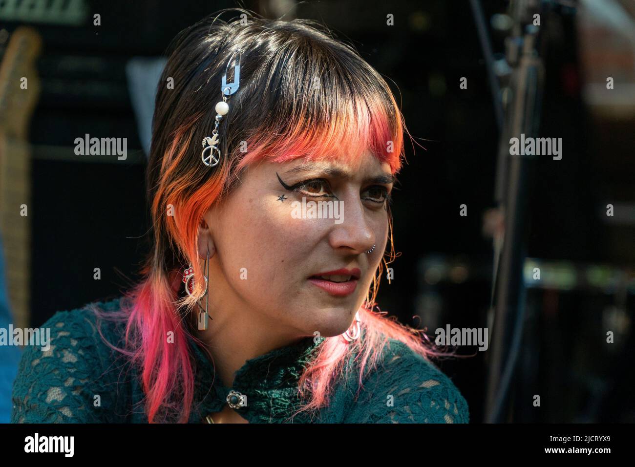 New York, NY, USA. 29th May, 2022. Punk rock band Abism takes over an ...