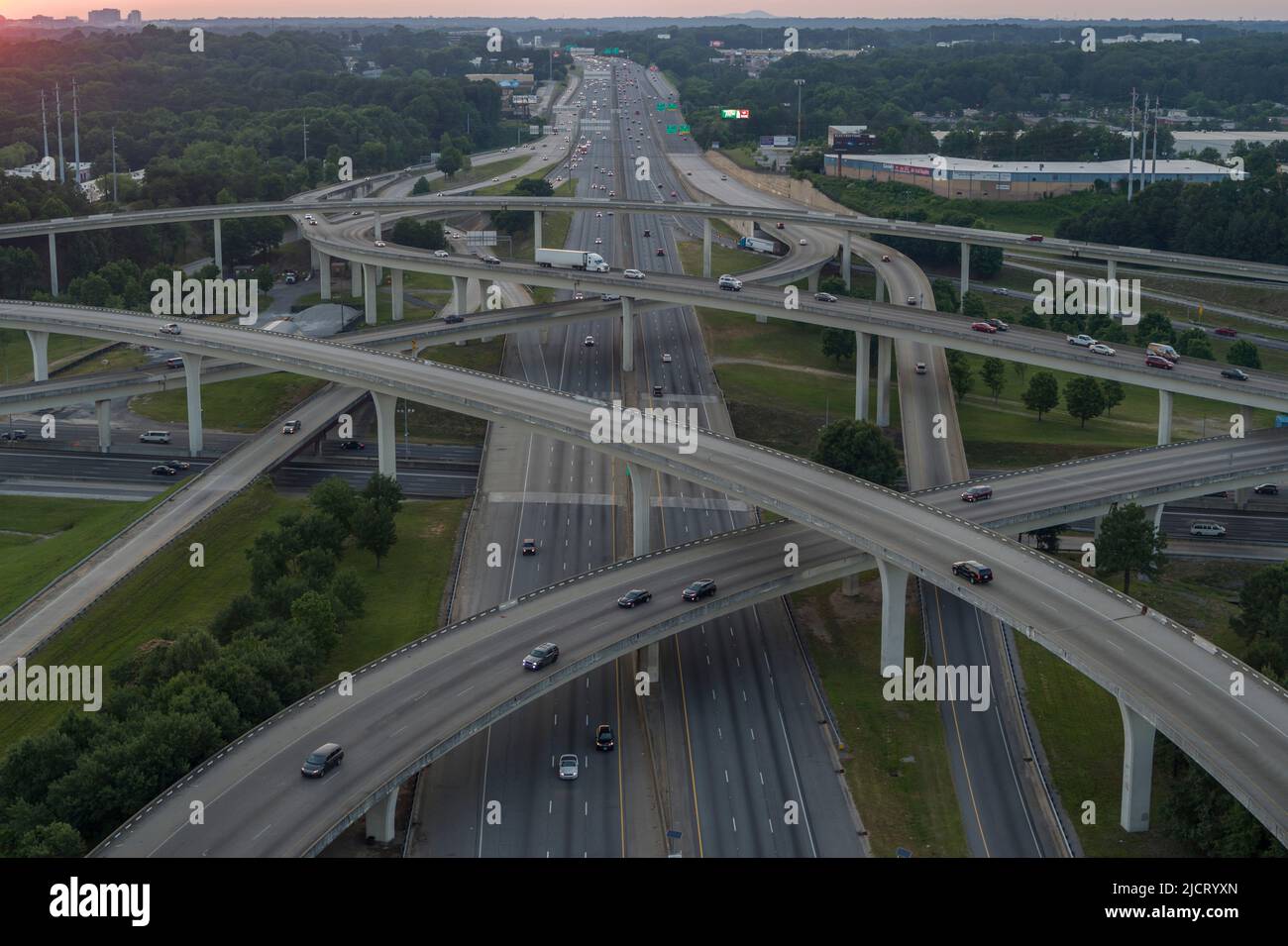 Empty Freeway Intersection in Doraville, Georgia Stock Photo - Alamy