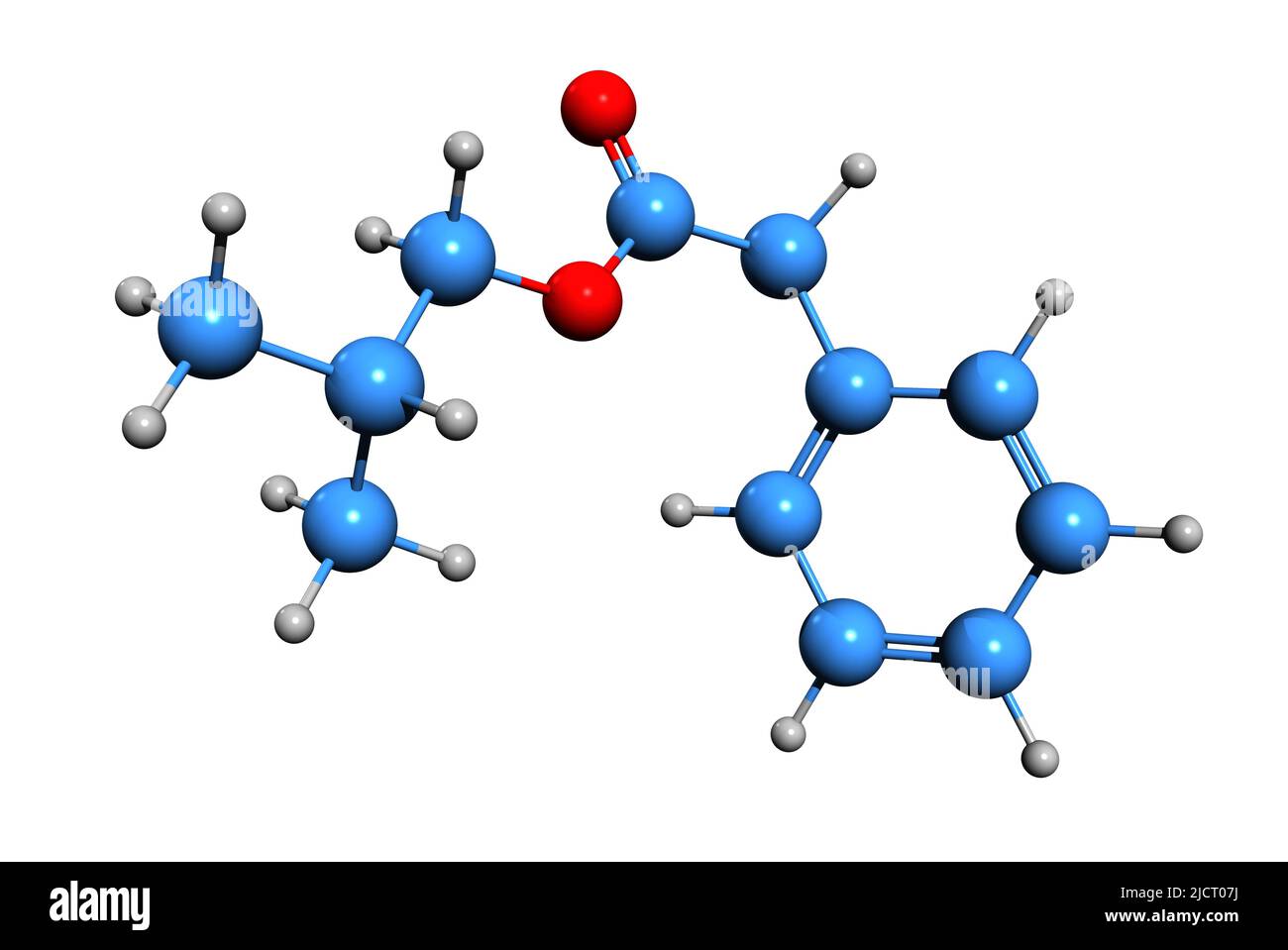 3D image of isobutyl phenylacetate skeletal formula - molecular ...