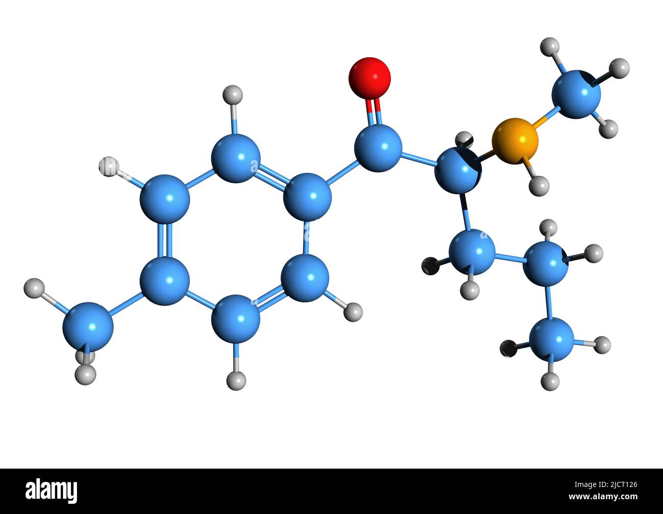 3D image of 4-Methylpentedrone skeletal formula - molecular chemical ...