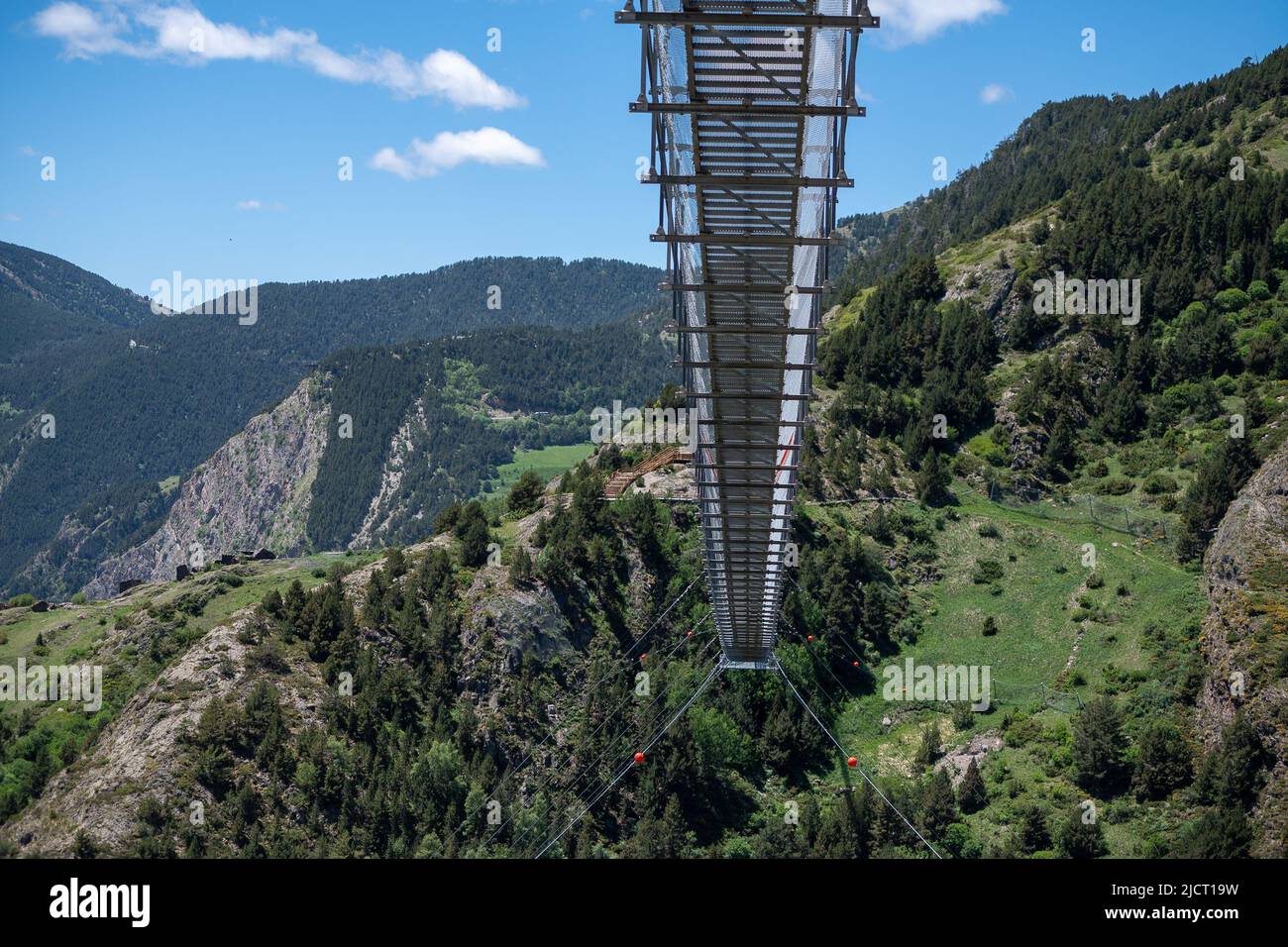 the longest Tibetan bridge in Europe, 600 meters long and 200 meters ...
