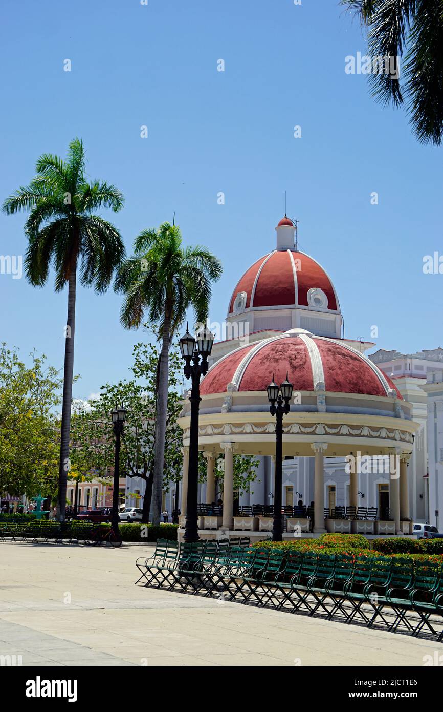 colorful monuments at cienfuegos central square Stock Photo - Alamy