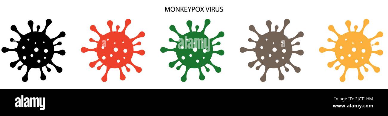 Set of monkeypox icons. Pox virus concept. Vector illustration Stock ...