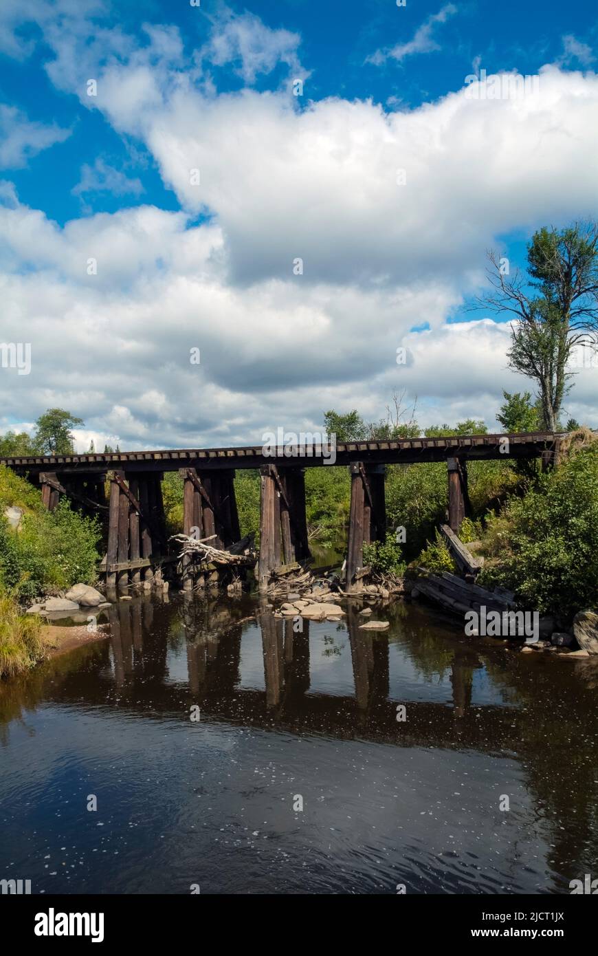 Railroad Bridge on the side of Airport Road near Mt Washington Regional ...
