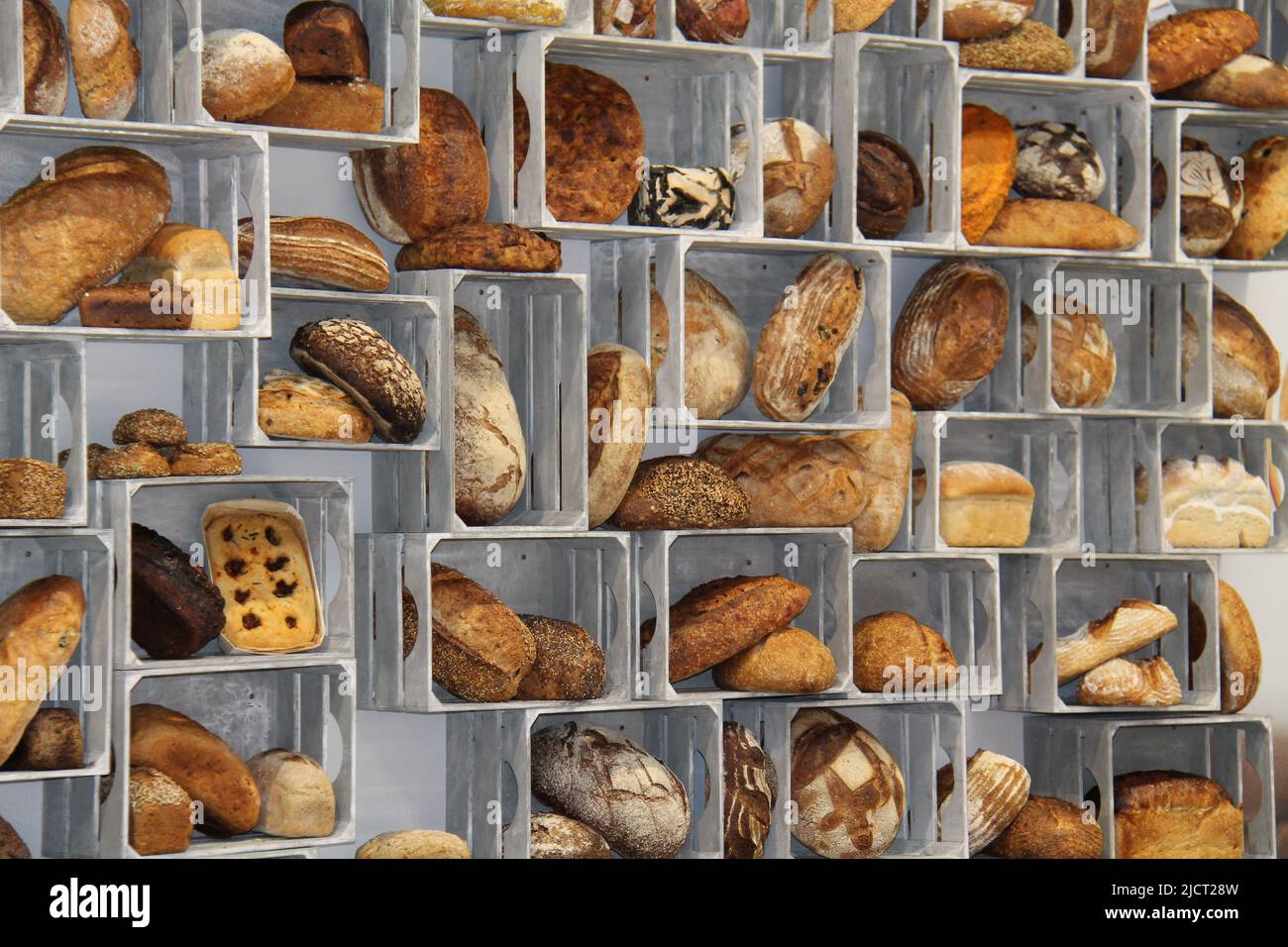 A Display of a Large Variety of Different Bread Loaves Stock Photo - Alamy
