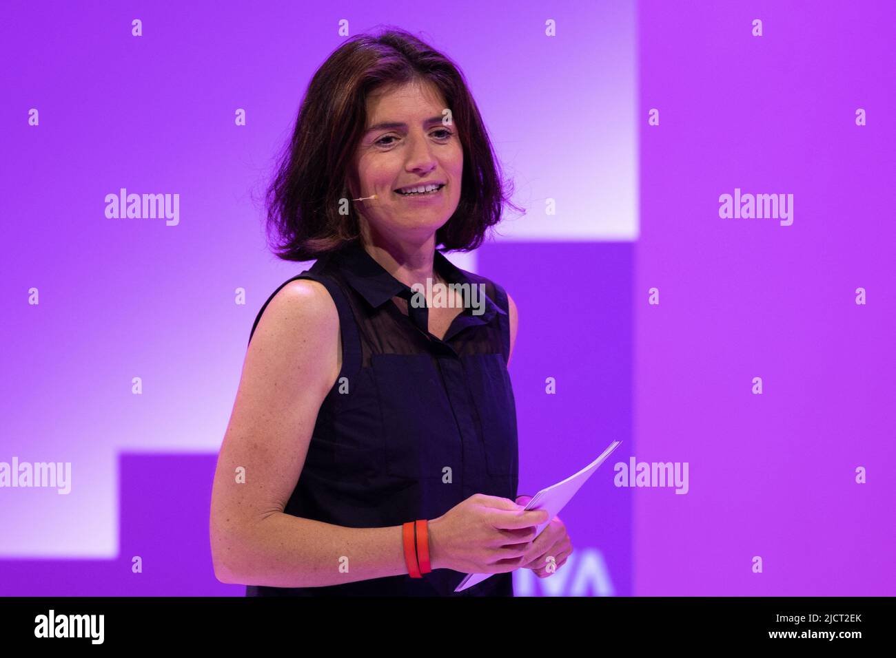 Paris, France, June 15, 2022. Orange CEO Christel Heydemann speaks ...