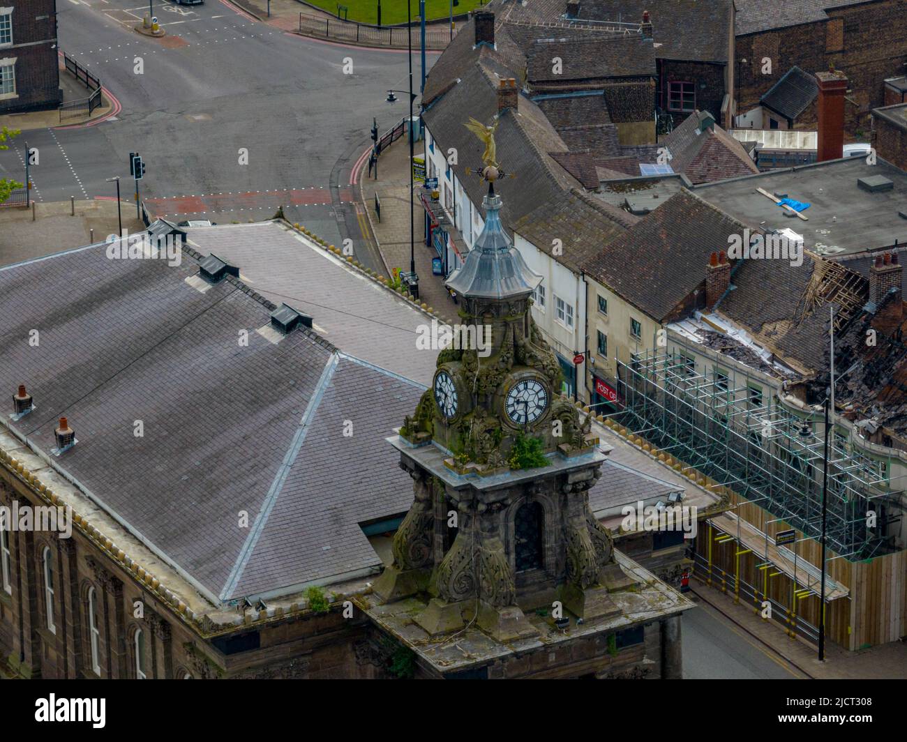 Aerial Shots of Burslem Stoke-On-Trent, Including The Angel from Robbie ...