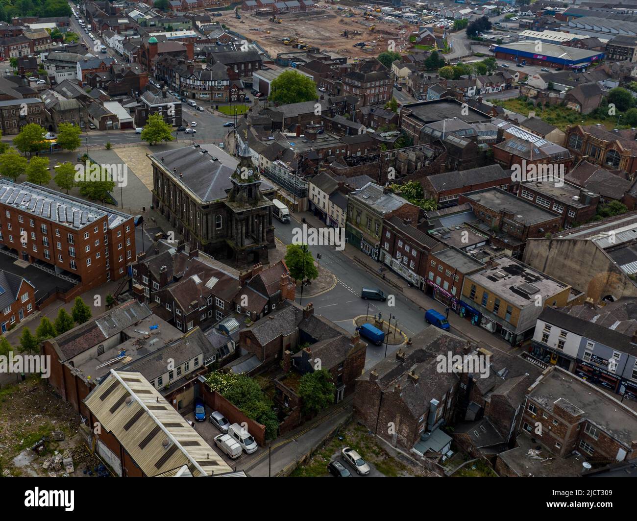 Aerial Shots of Burslem Stoke-On-Trent, Including The Angel from Robbie ...
