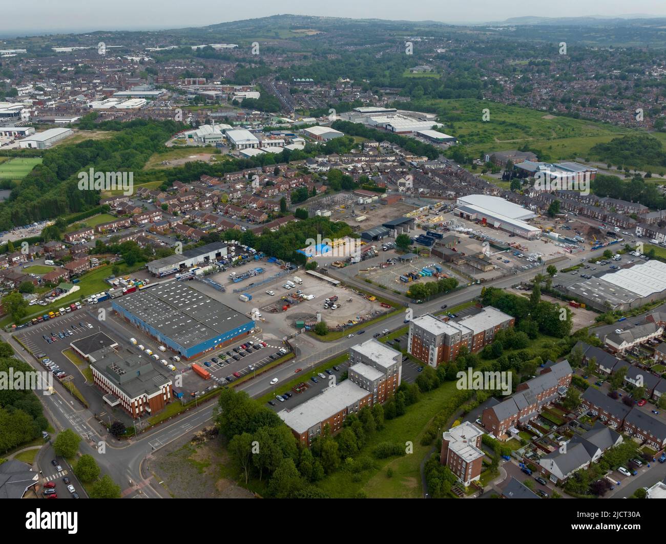 Aerial Shots of Burslem Stoke-On-Trent, Including The Angel from Robbie ...