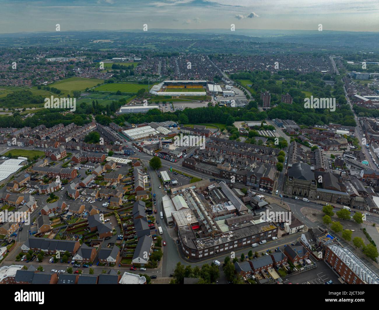 Long Distance Aerial view of Vale Park, Port Vale Football Club Burslem ...
