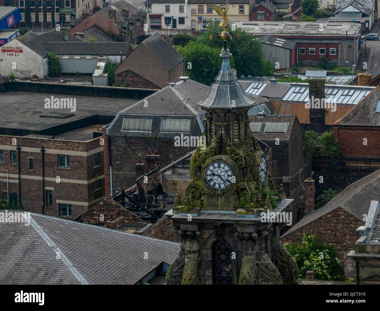 Aerial Shots of Burslem Stoke-On-Trent, Including The Angel from Robbie ...