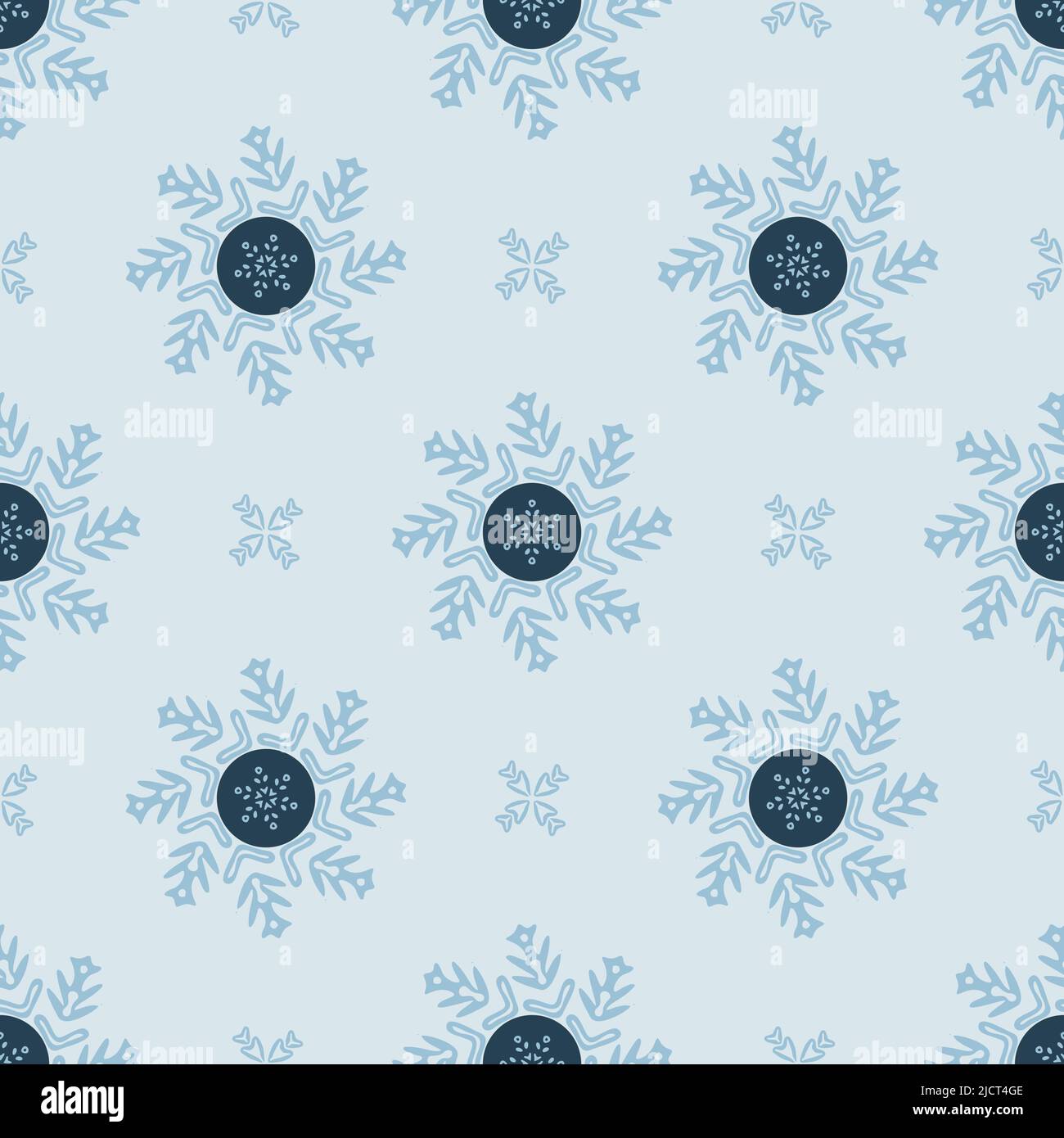 Christmas frozen snowflake seamless vector pattern. Masculine winter ...