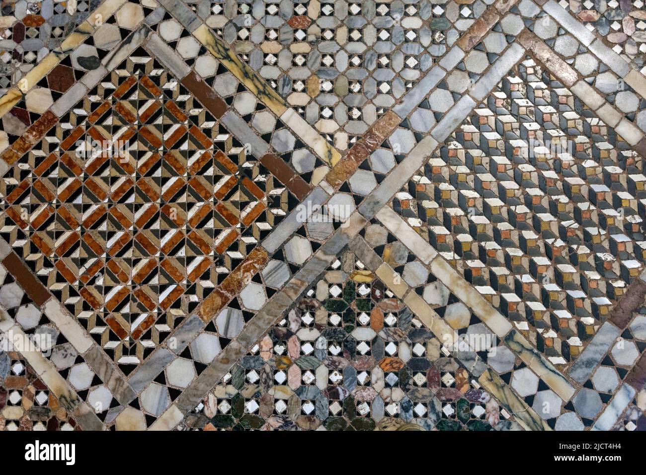 Venice, Italy - 06 09 2022: Floor mosaics of the St Mark's Basilica in ...
