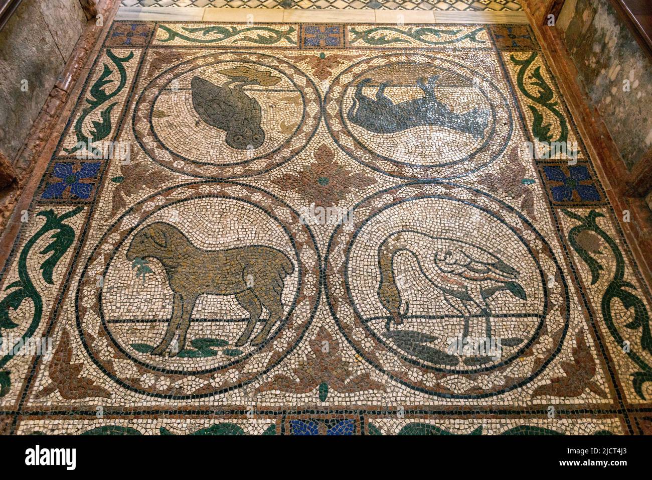 Venice, Italy - 06 09 2022: Floor mosaics of the St Mark's Basilica in ...