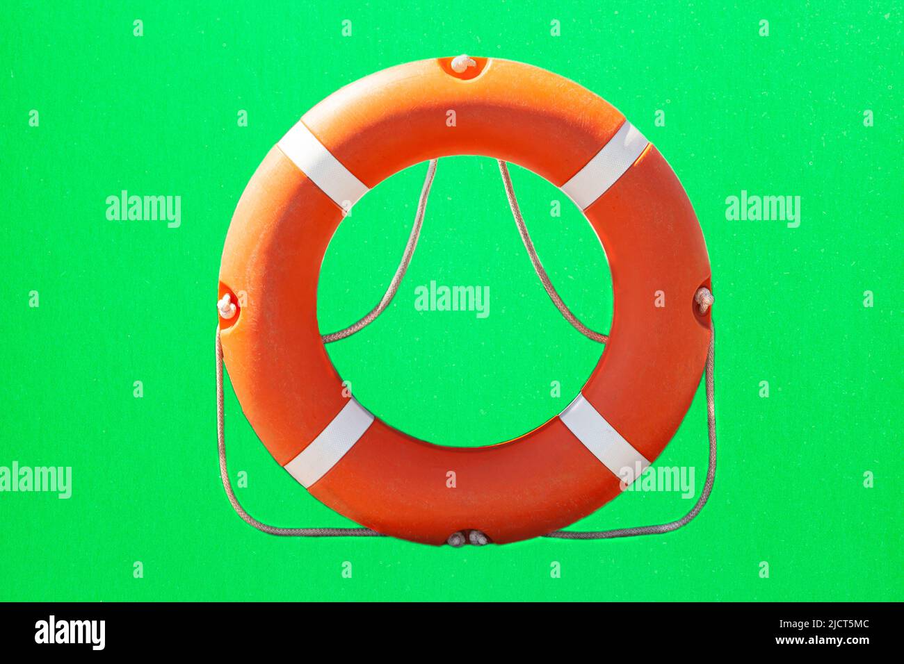 lifebuoy isolated on chroma key background Stock Photo - Alamy