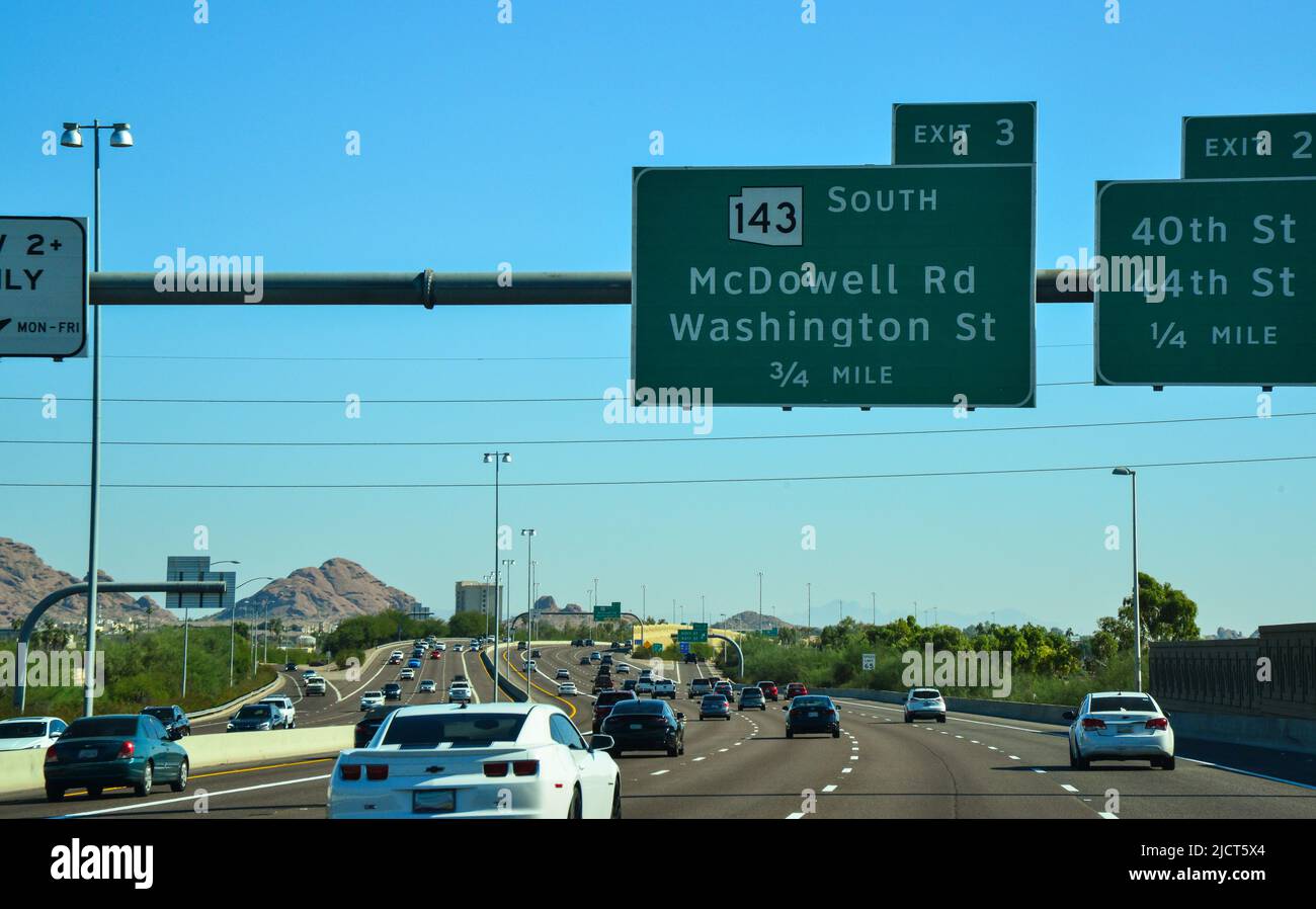 USA, PHENIX, ARIZONA- NOVEMBER 17, 2019: Traffic Signs and Road Signs ...