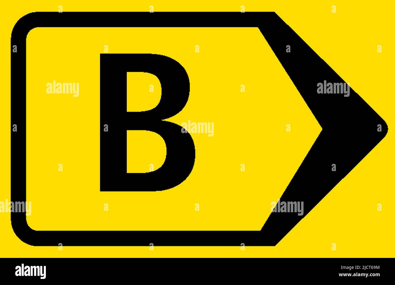 Yellow sign in arrow shape used in the Netherlands for deviation Stock ...