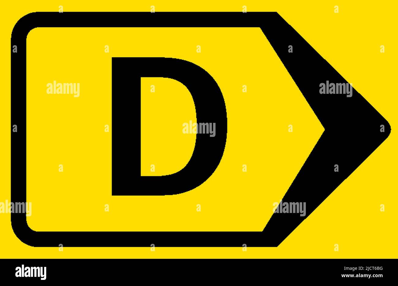 Yellow sign in arrow shape used in the Netherlands for deviation Stock ...
