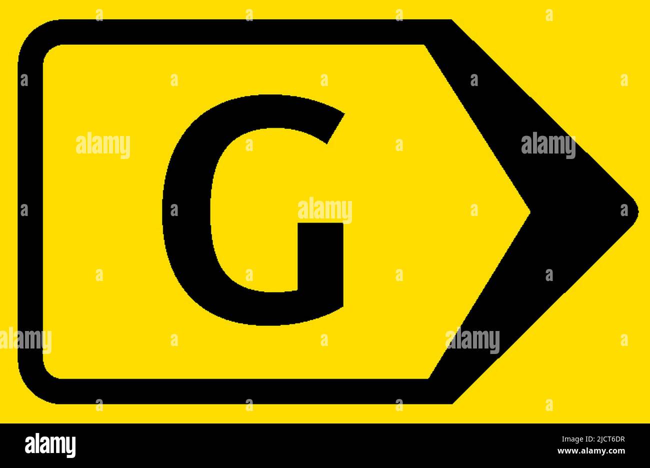 Yellow sign in arrow shape used in the Netherlands for deviation Stock ...