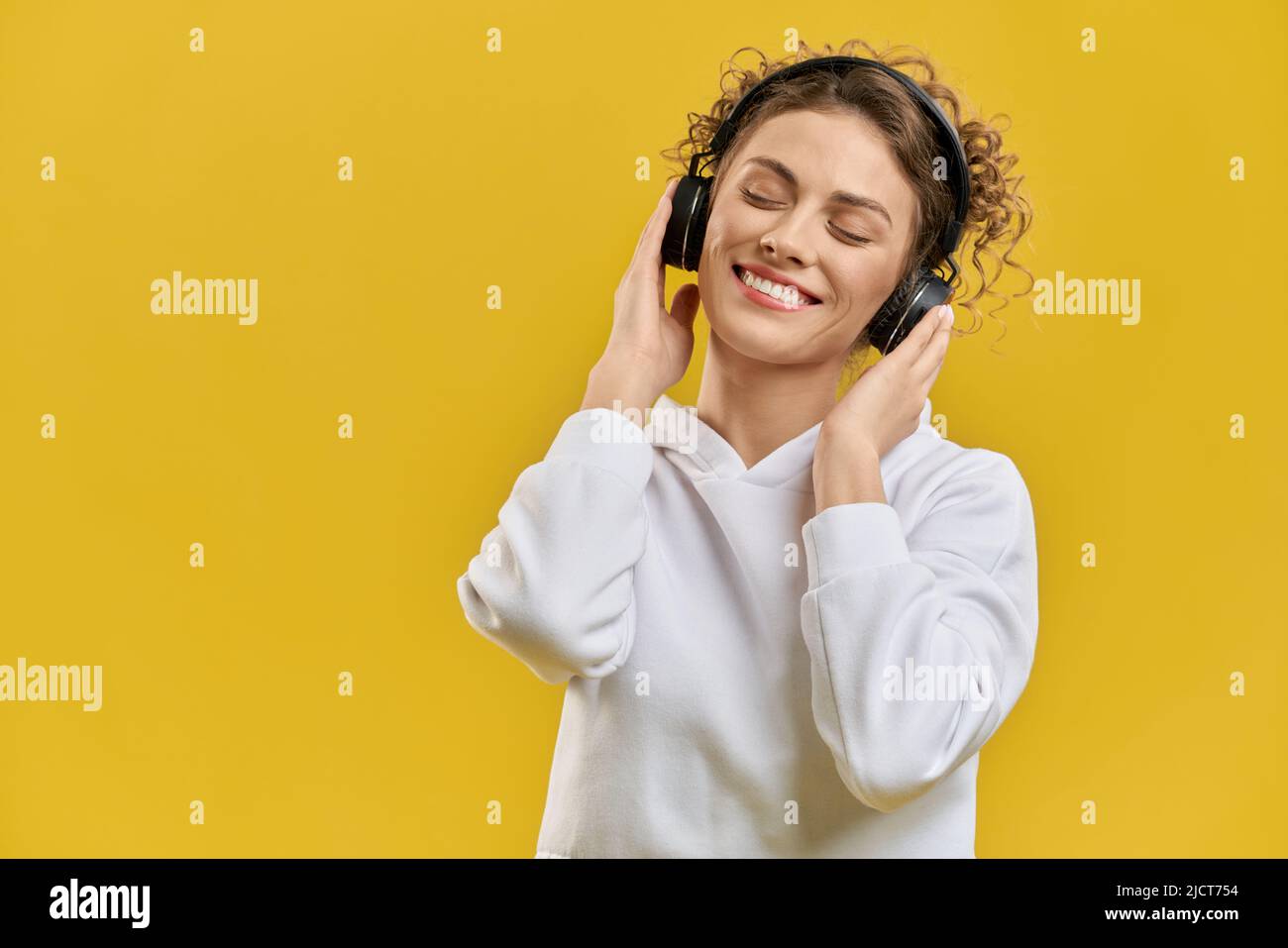 Relaxed female having sound hi-res stock photography and images - Alamy