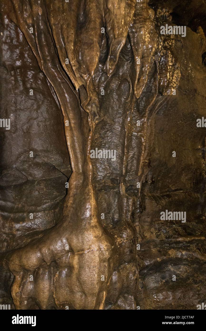 Rock formations inside the stunning White Scar Caves in Ingleton, North ...