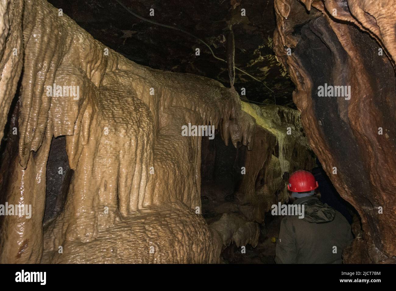 General view inside the stunning White Scar Caves in Ingleton, North ...