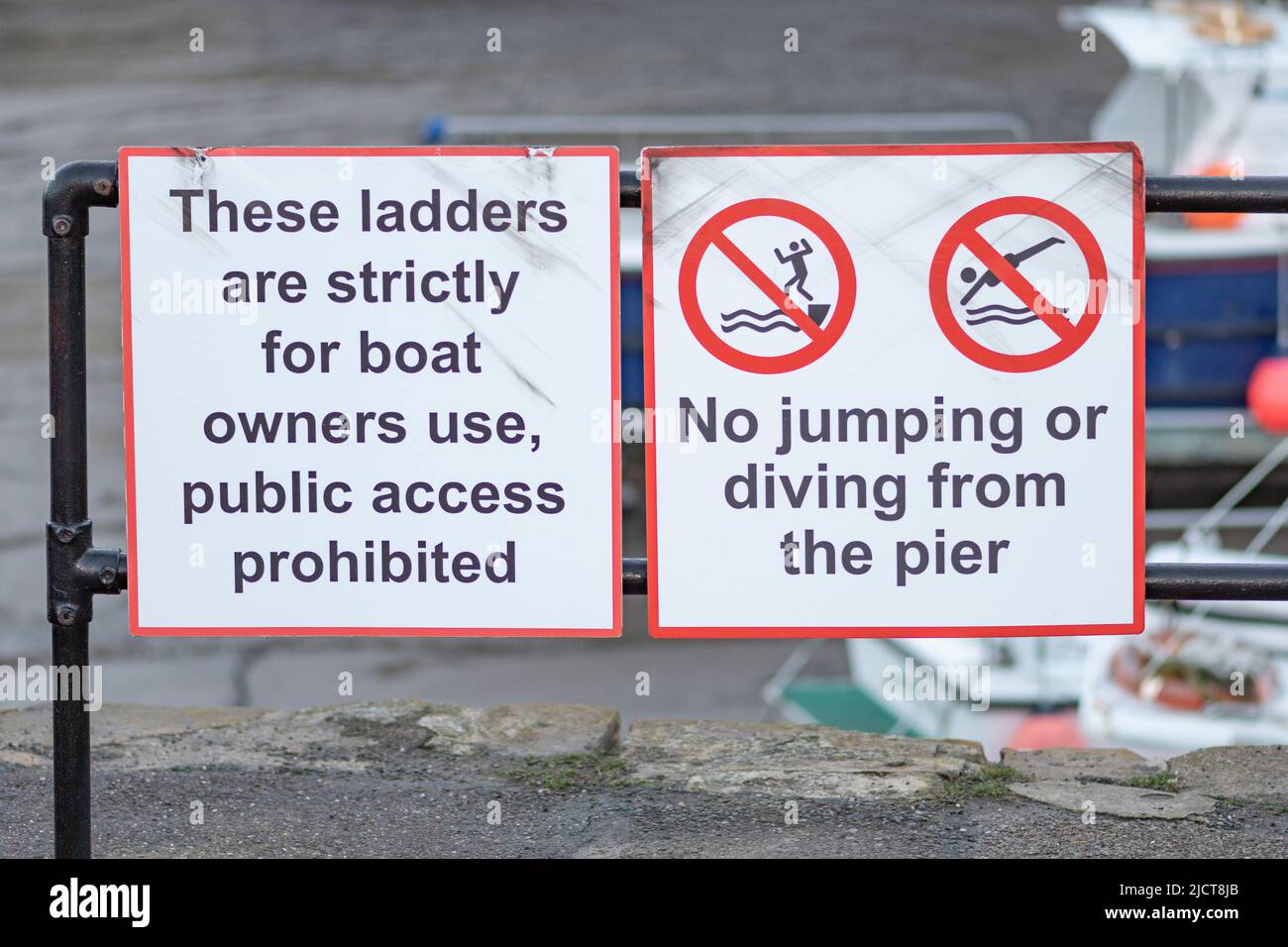 signs by the sea Stock Photo - Alamy