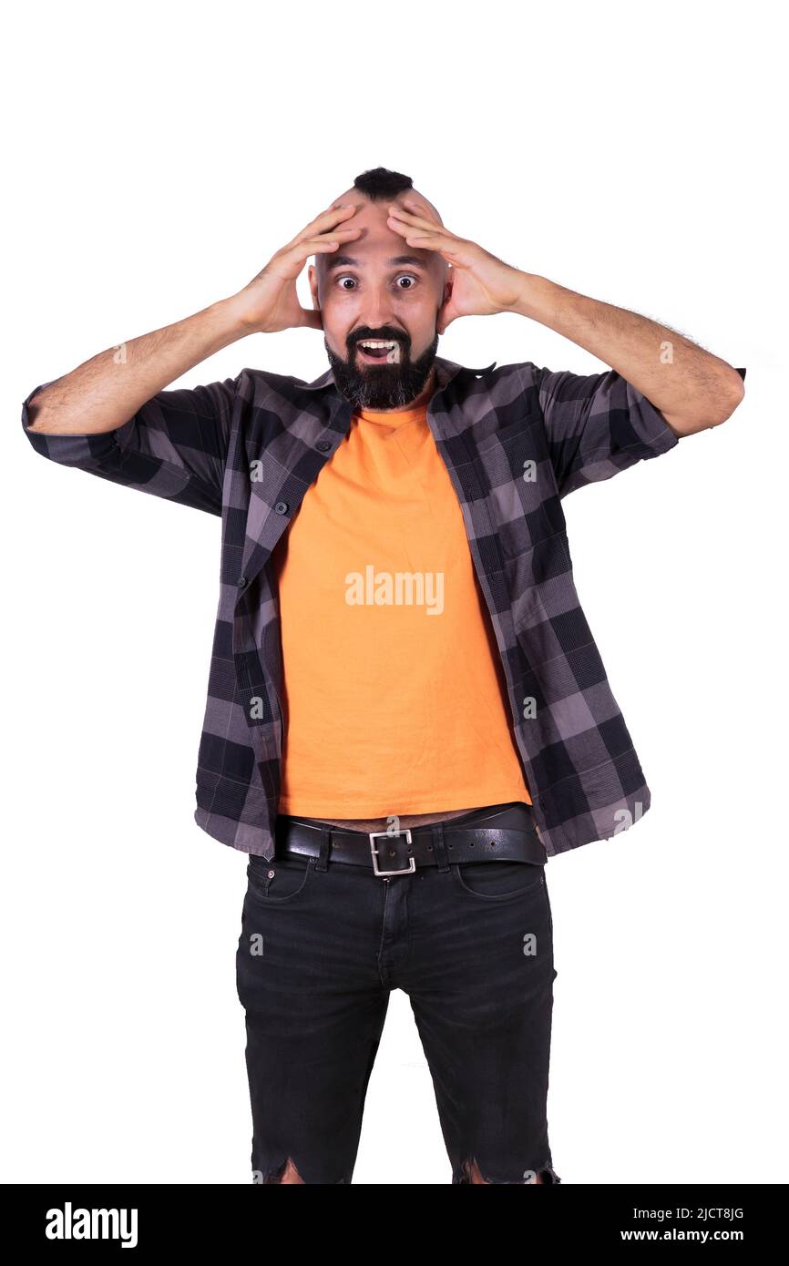 Surprised man in face Cut Out Stock Images & Pictures - Alamy