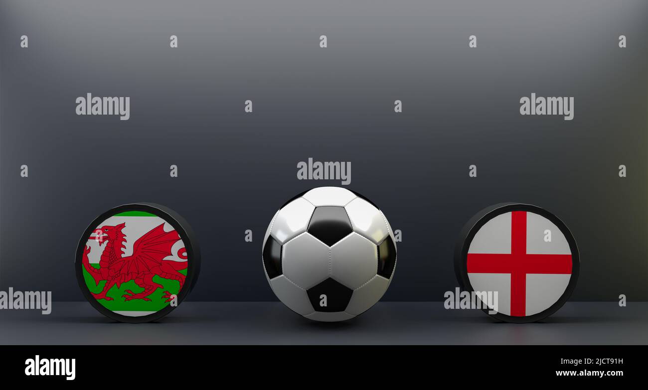 FIFA World Cup 2022 USA vs England, Flag USA and England, football USA ...