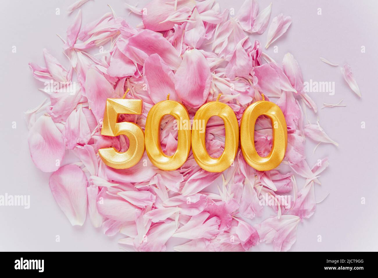 5000 followers card. Template for social networks, blogs. Background ...