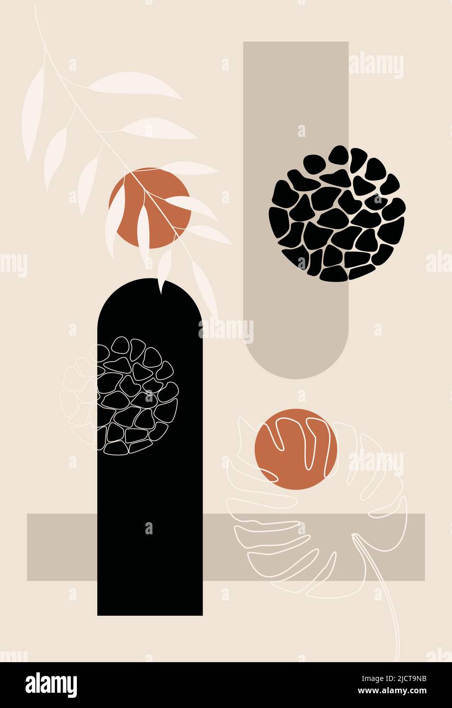 Vector illustration. Abstract design with doodles and various shapes ...