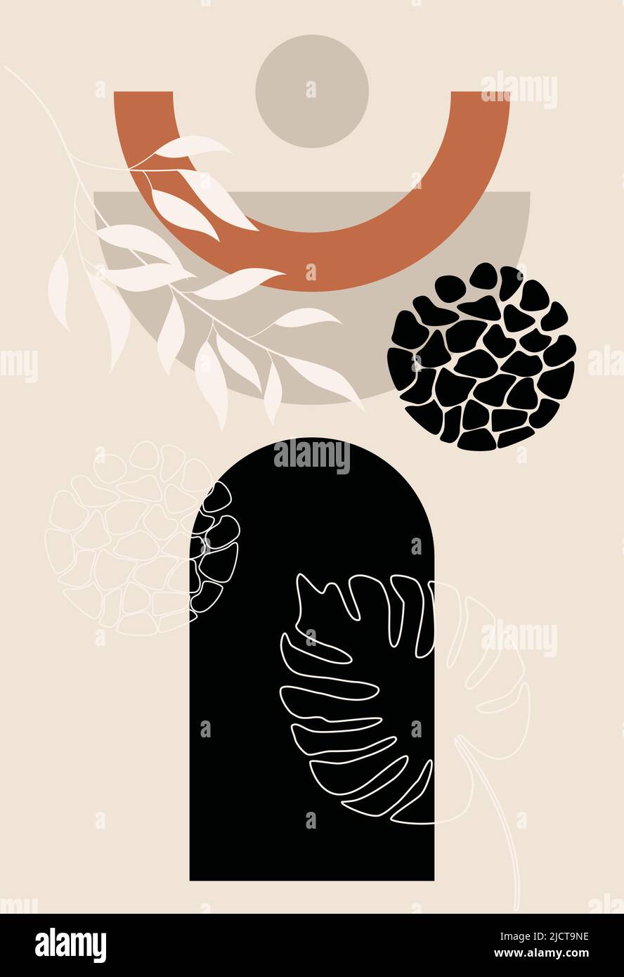 Wall art, minimalistic abstract art background. Abstract design ...