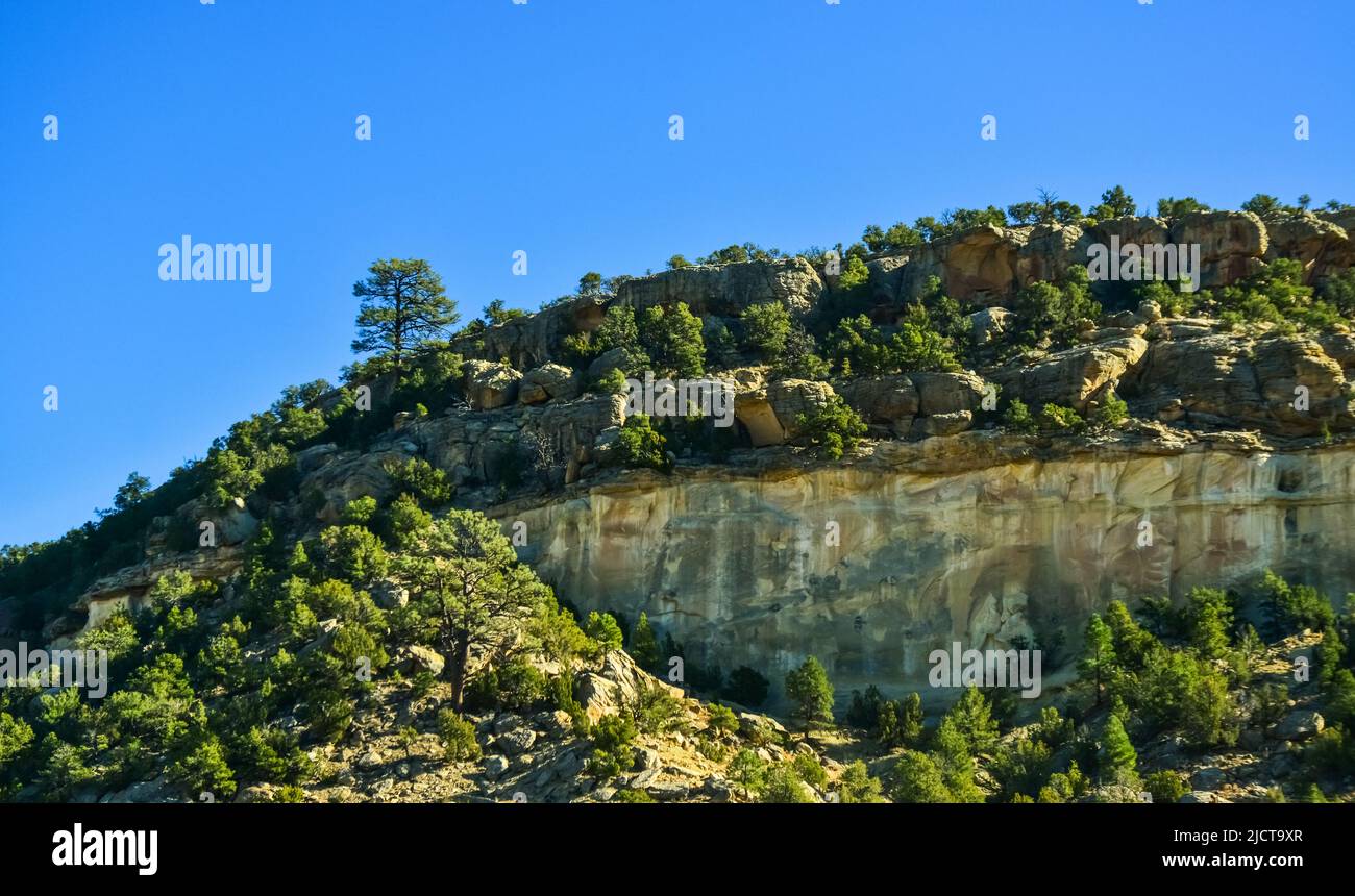 Diverse sedimentary rocks and clay washed out by water. Petrified ...
