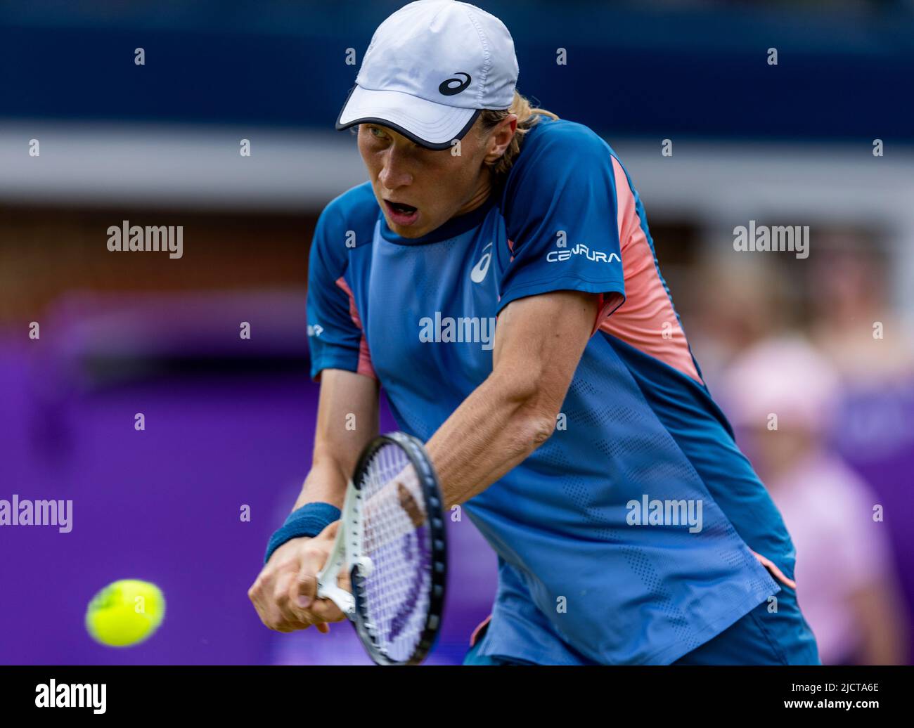 Emil Ruusuvuori in action on day three of the cinch Championships at ...