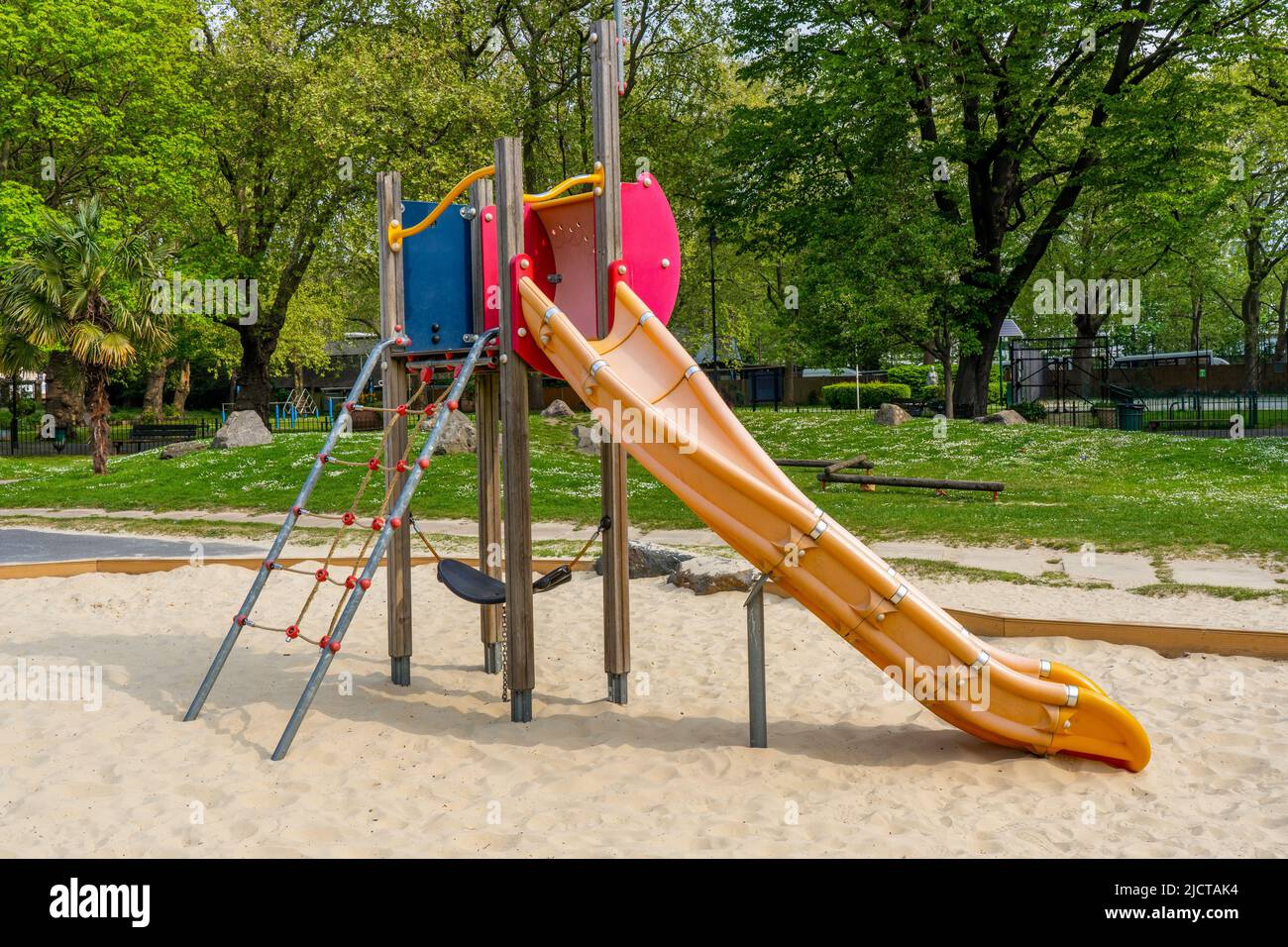 Playground slide in the park. High quality photo Stock Photo - Alamy