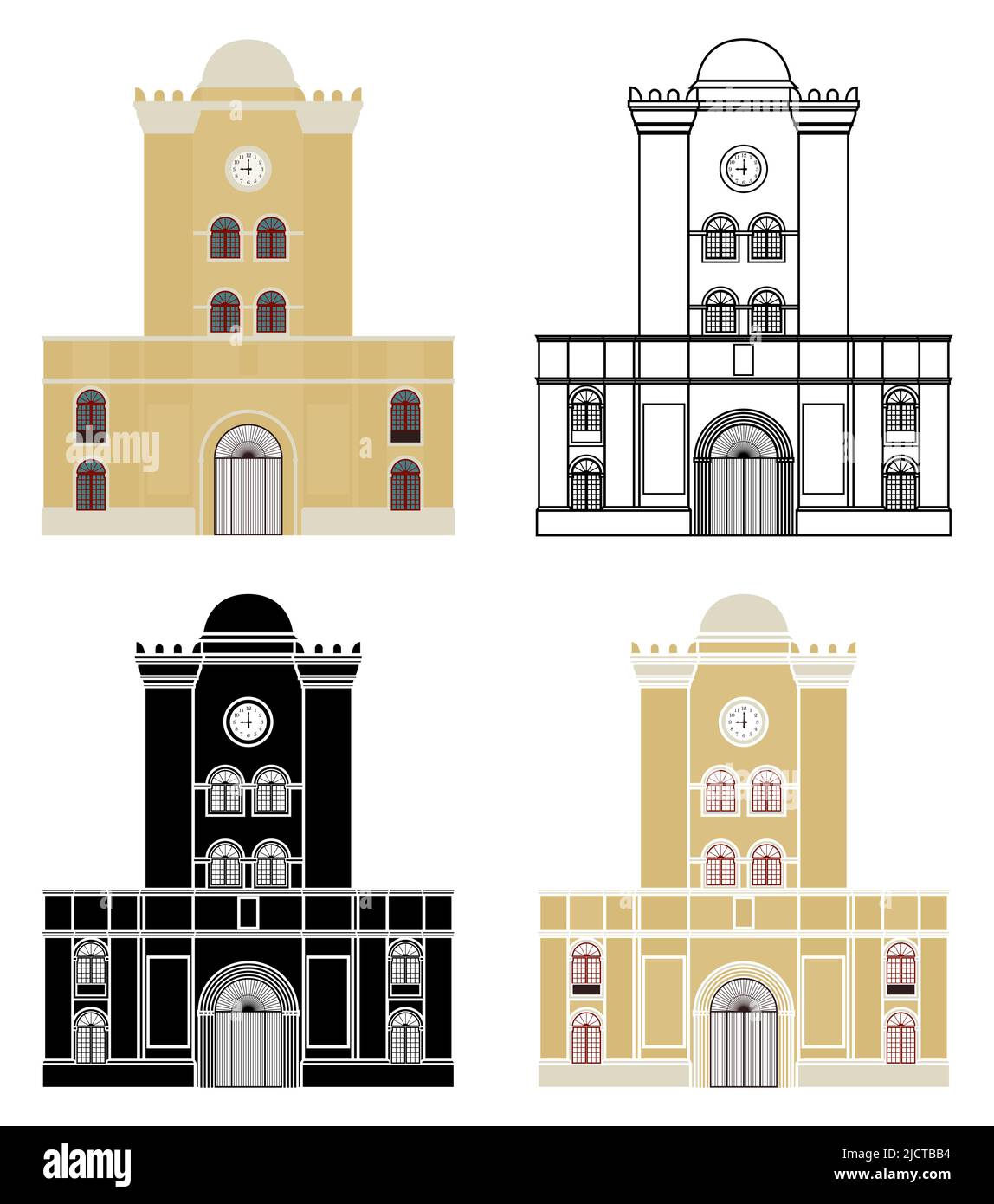 Urban clock tower Cut Out Stock Images & Pictures - Alamy