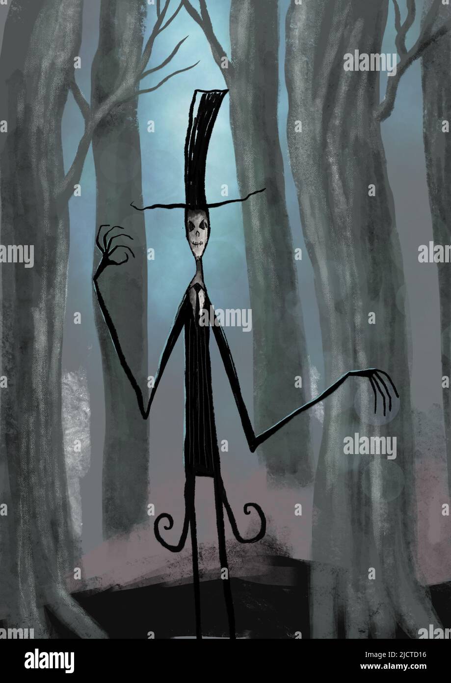 creepy character illustration Stock Photo - Alamy