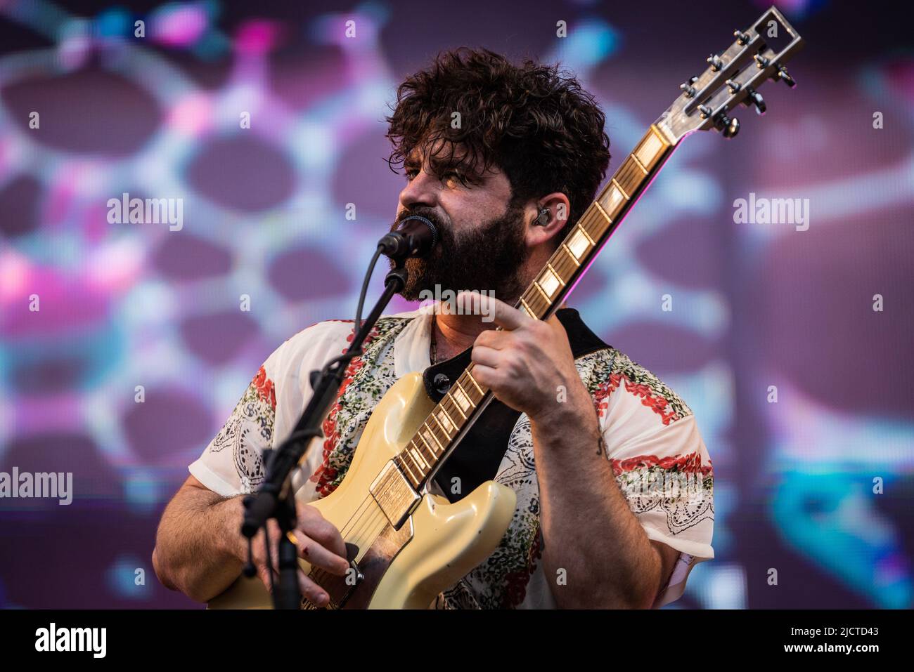 Copenhagen, Denmark. 10th, June 2022. The English indie rock band Foals ...
