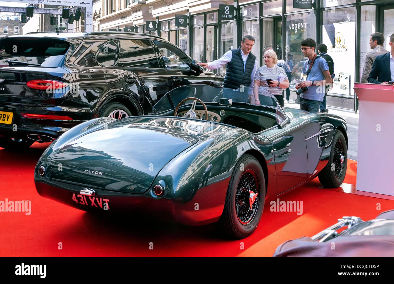 Caton Healey at the Concours on Savile Row automobile show in London UK ...