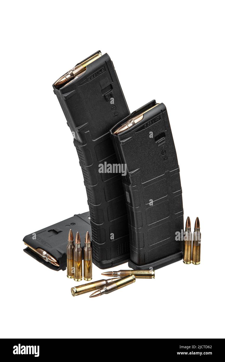 Cartridges and clips for a rifle or carbine. Ammunition for weapons ...