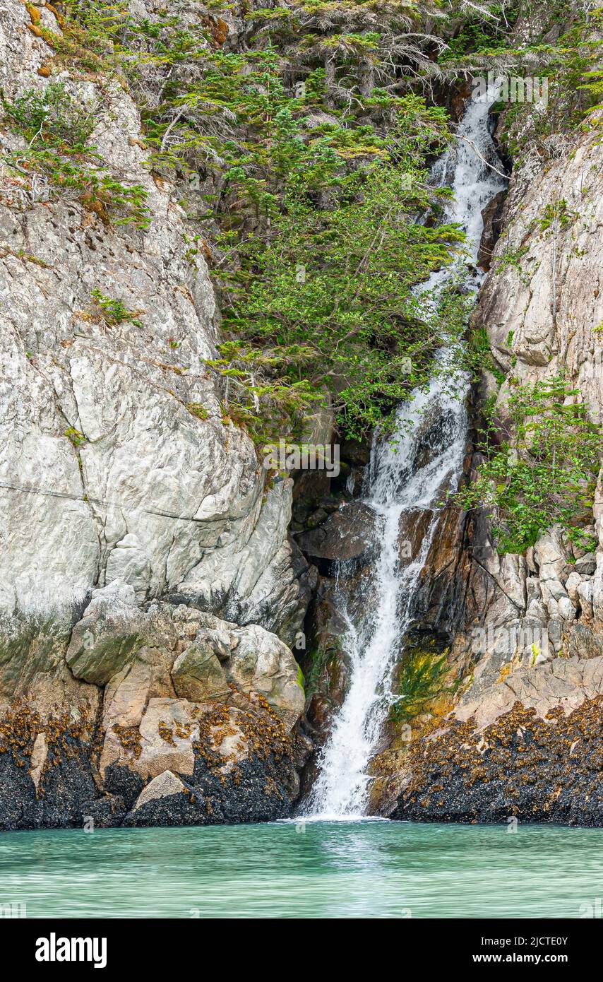 Skagway, Alaska, USA - July 20, 2011: Taiya Inlet above Chilkoot Inlet ...
