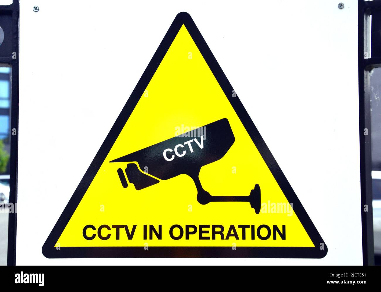 'CCTV in operation' sign in Manchester, England, United Kingdom ...